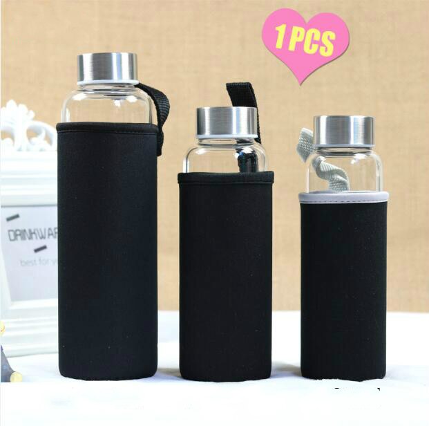 360/420ml Water Bottle Cute Sport Glass Bottle wit... – Grandado