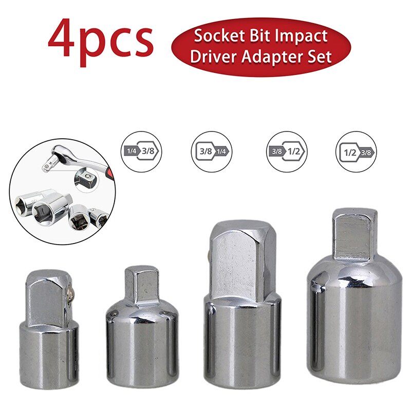 4pcs Socket Adapter Set Impact Driver Adapter 1/2 ... – Grandado