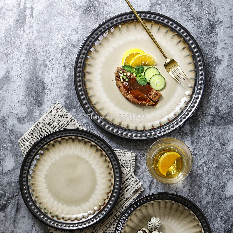 Tableware Ceramic Dinner Plate Set Dish 8/10 Inch ... – Vicedeal