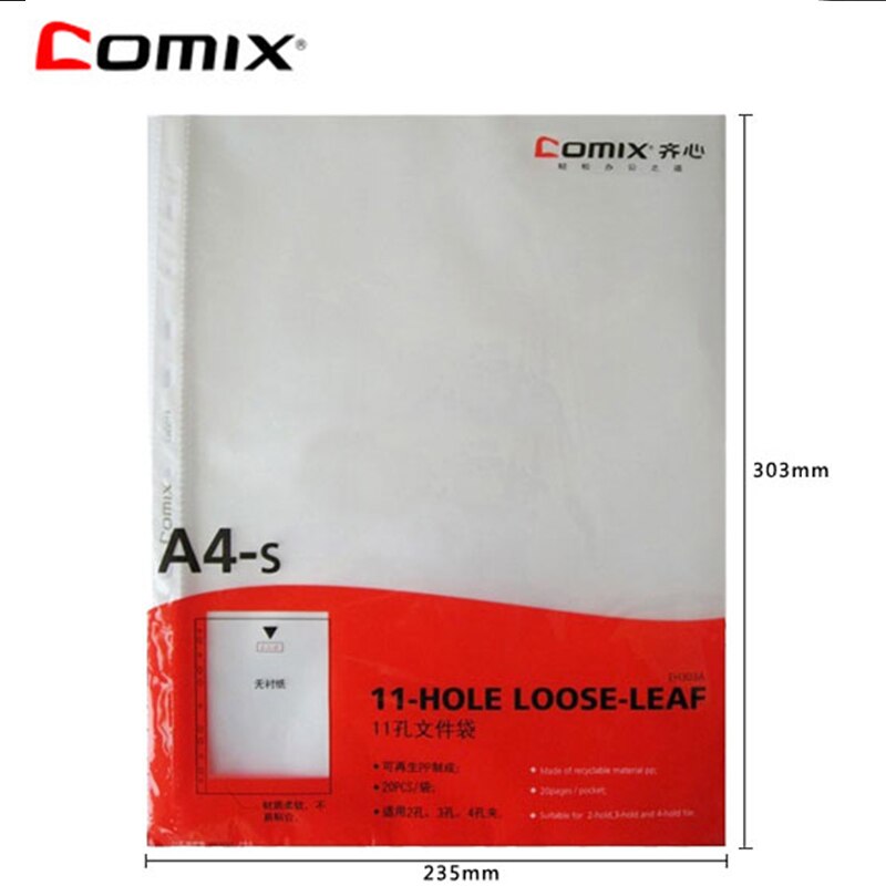 Comix 11 Gaten Elastische Map A4 Size Document Zak... – Vicedeal