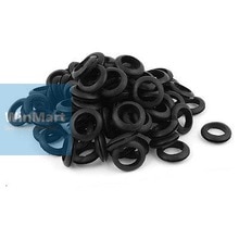 100 x Black Rubber 25mm Open Hole Ring Dual Side C... – Grandado