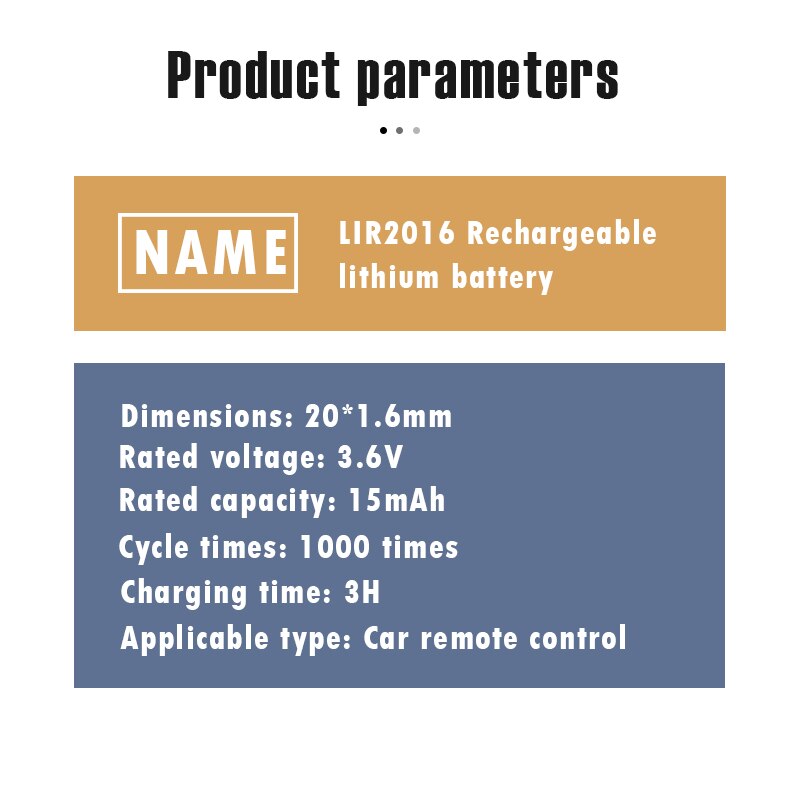 2PCS LIR2016 Li-ion Rechargeable Battery 3.6V Lith... – Vicedeal