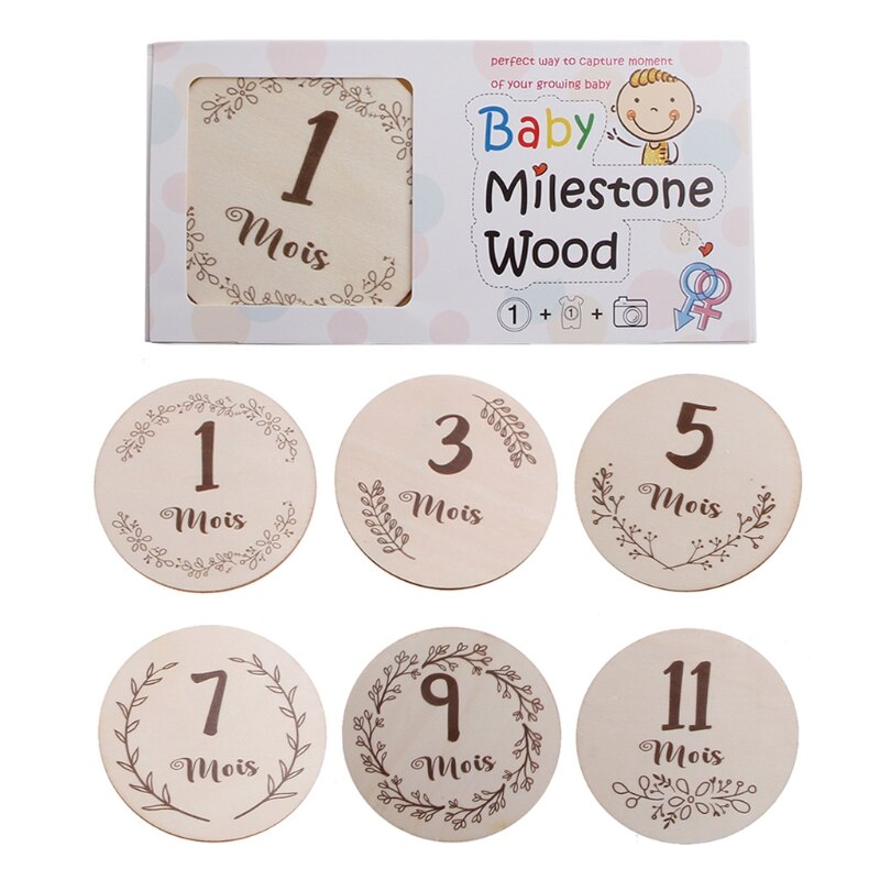 6 Pcs Handmade Baby Milestone Cards Infants Birth ... – Grandado
