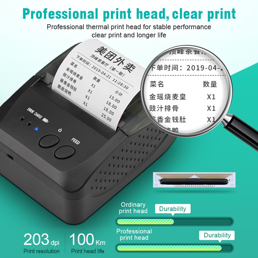 58mm Bluetooth 4.0 Printer Barcode Receipt Thermal... – Grandado