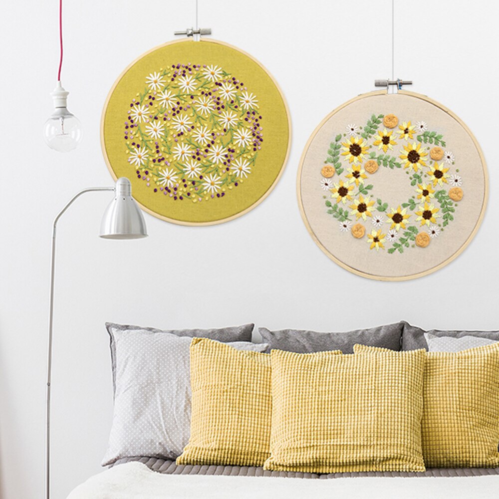 DIY Embroidery Flower Patterns Handwork Needlework... – Grandado