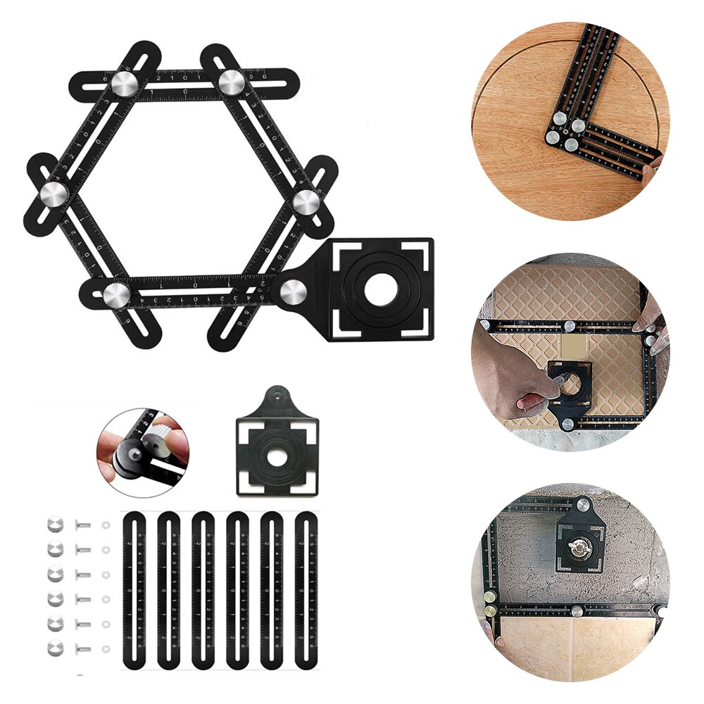 Adjustable Ceramic Tile Hole Locator Folding Ruler... – Vicedeal