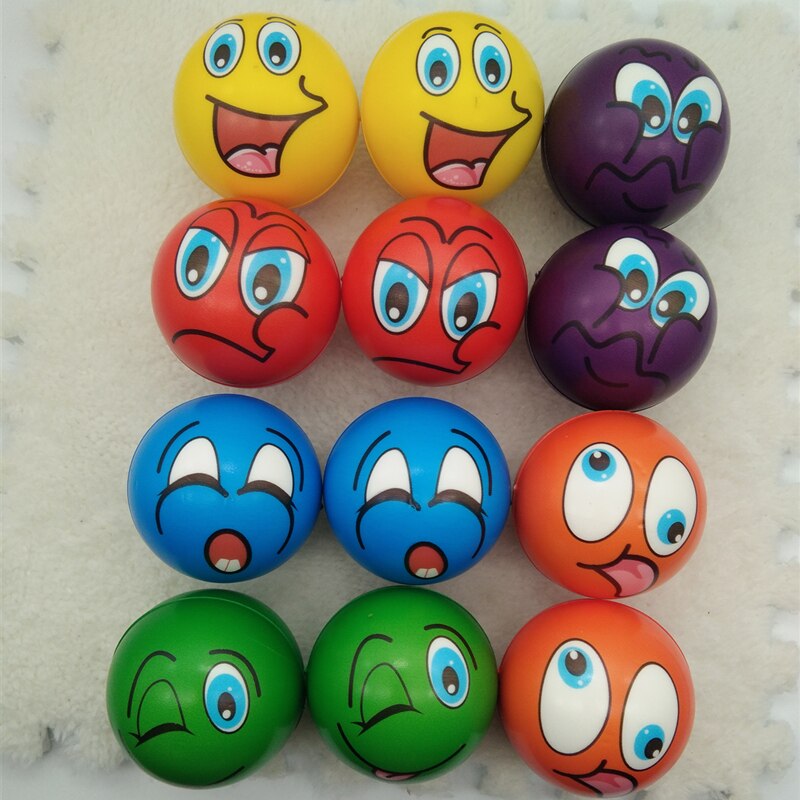 12pcs 6.3CM Soft PU Foam Sponge Expression Grimace... – Grandado