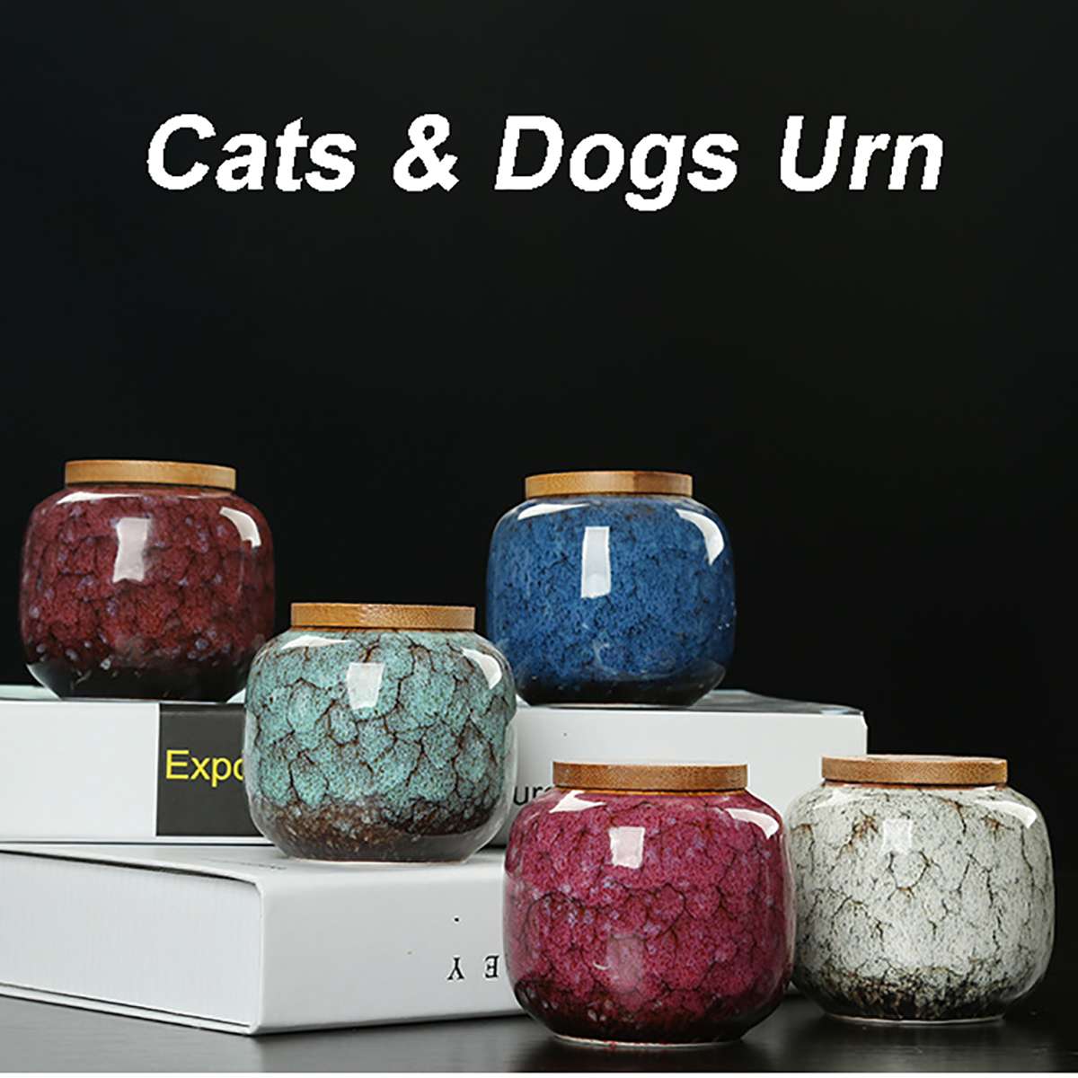 Ice Glaze Cremation Urns Funeral Keepsake Pet Dog ... – Vicedeal