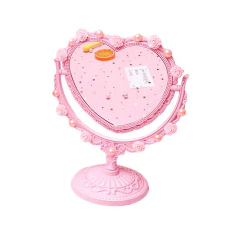 Cute Pink Princess Mirror Makeup Mirror DIY Vanity... – Grandado