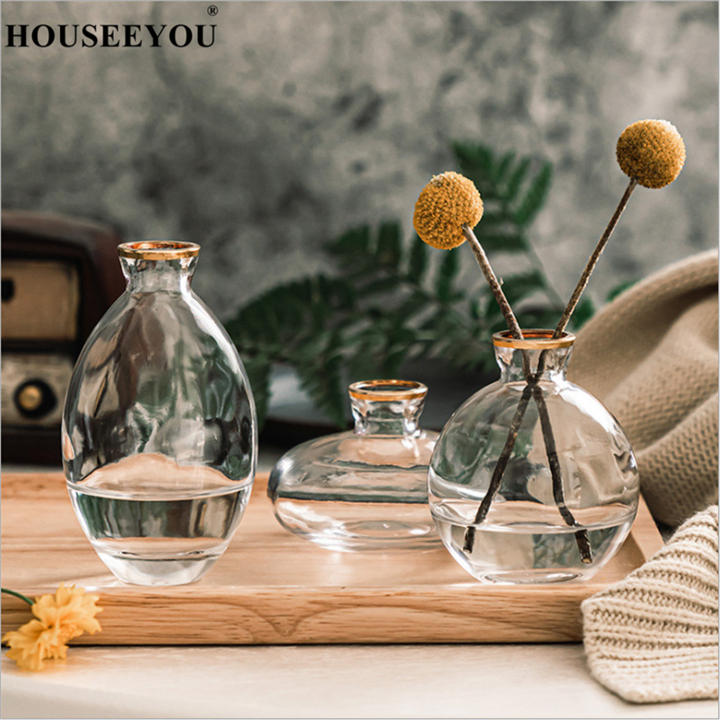 3Pcs Classic Mini Vaas Top Glas Transparant Home D... – Vicedeal
