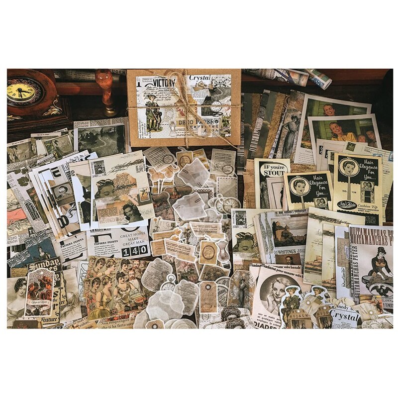 200 Pcs Vintage Ephemera Pack Junk Journal Kit Scr... – Grandado
