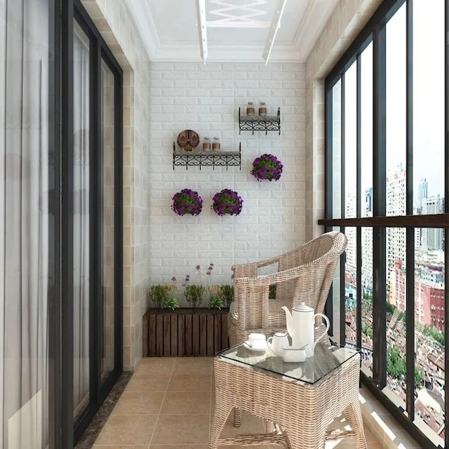 White Balcony Wall Covering 65mm Self-Adhesive Pan... – Vicedeal