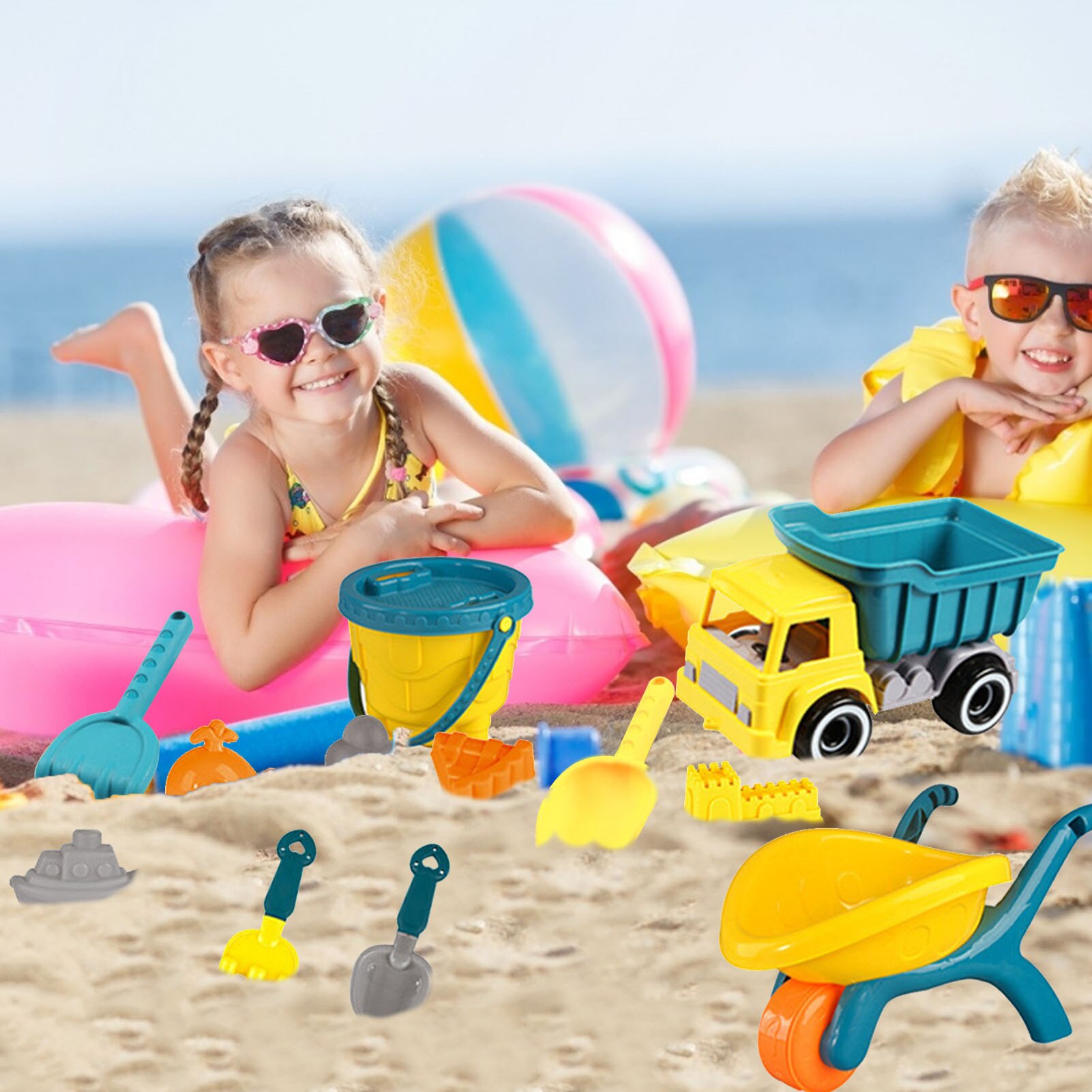 7/16pcs Sand Playing Toys Kids Beach Tools Set Fun... – Grandado