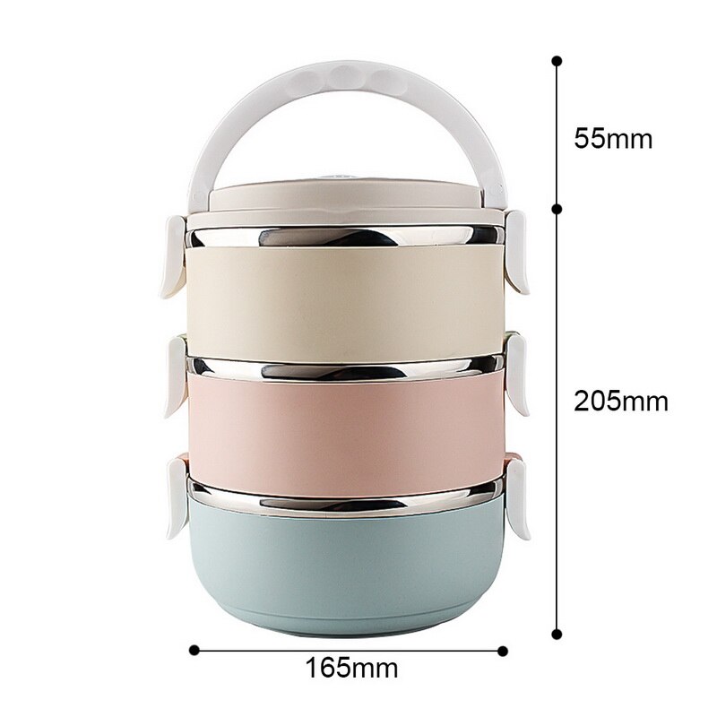 0.8L/0.7L Insulated Lunch Box Container 3/4-Tier B... – Vicedeal