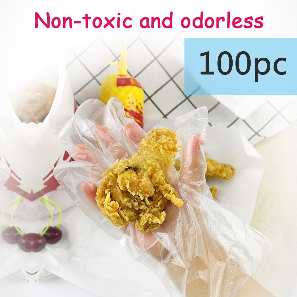 100PCS/Set Food Plastic Gloves Disposable Gloves f... – Grandado