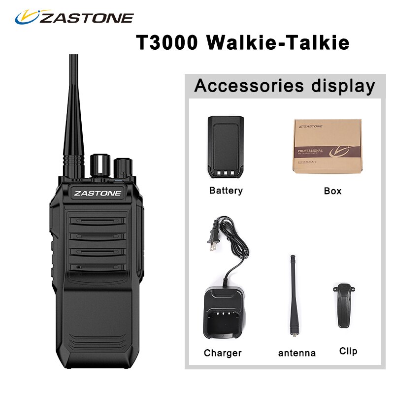 Zastone T3000 6W Walkie Talkie UHF 400-520mhz Ham ... – Grandado