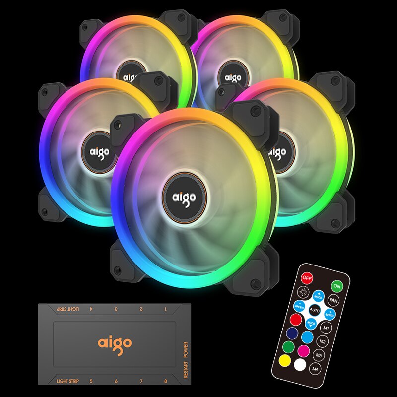 Aigo DR12 PC Cooling Fan 120mm Fan Rgb Fan Mute IR... – Grandado