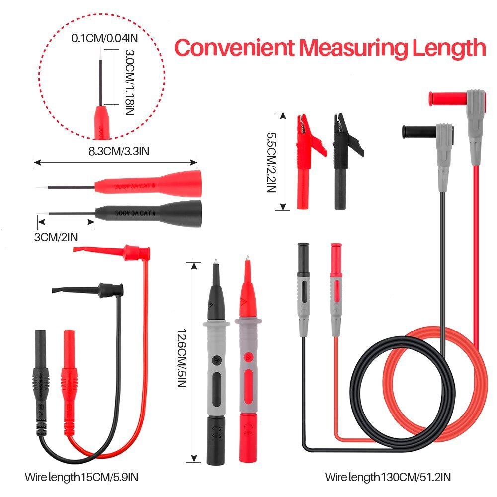 BMBY-Test Leads Kit, Digital Multimeter Leads, Ele... – Vicedeal