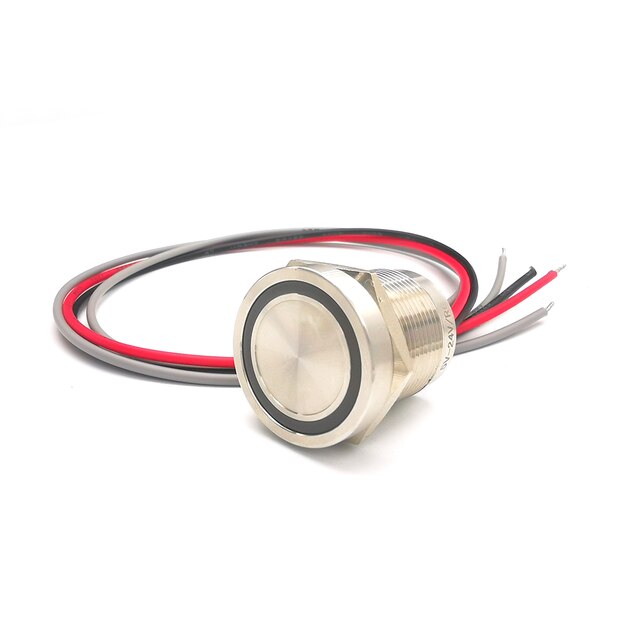 19mm 5v 12v 24v RED AND GREEN LED illuminated Piez... – Vicedeal