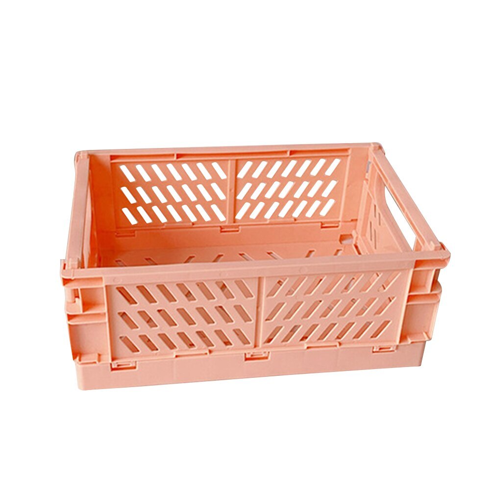 Collapsible Crate Plastic Folding Storage Box Bask... – Grandado