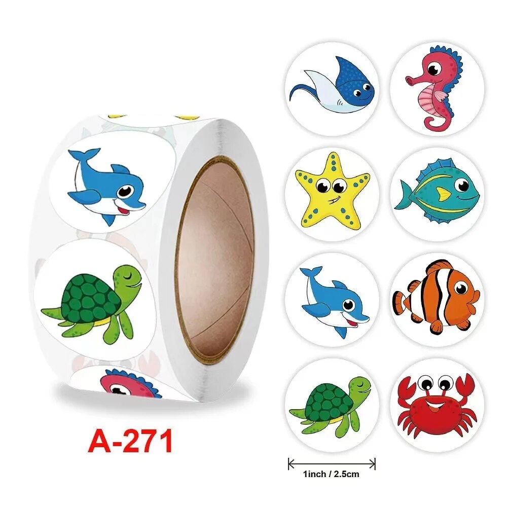 500 Stickers Per Roll Decorative Brochure Stickers... – Grandado