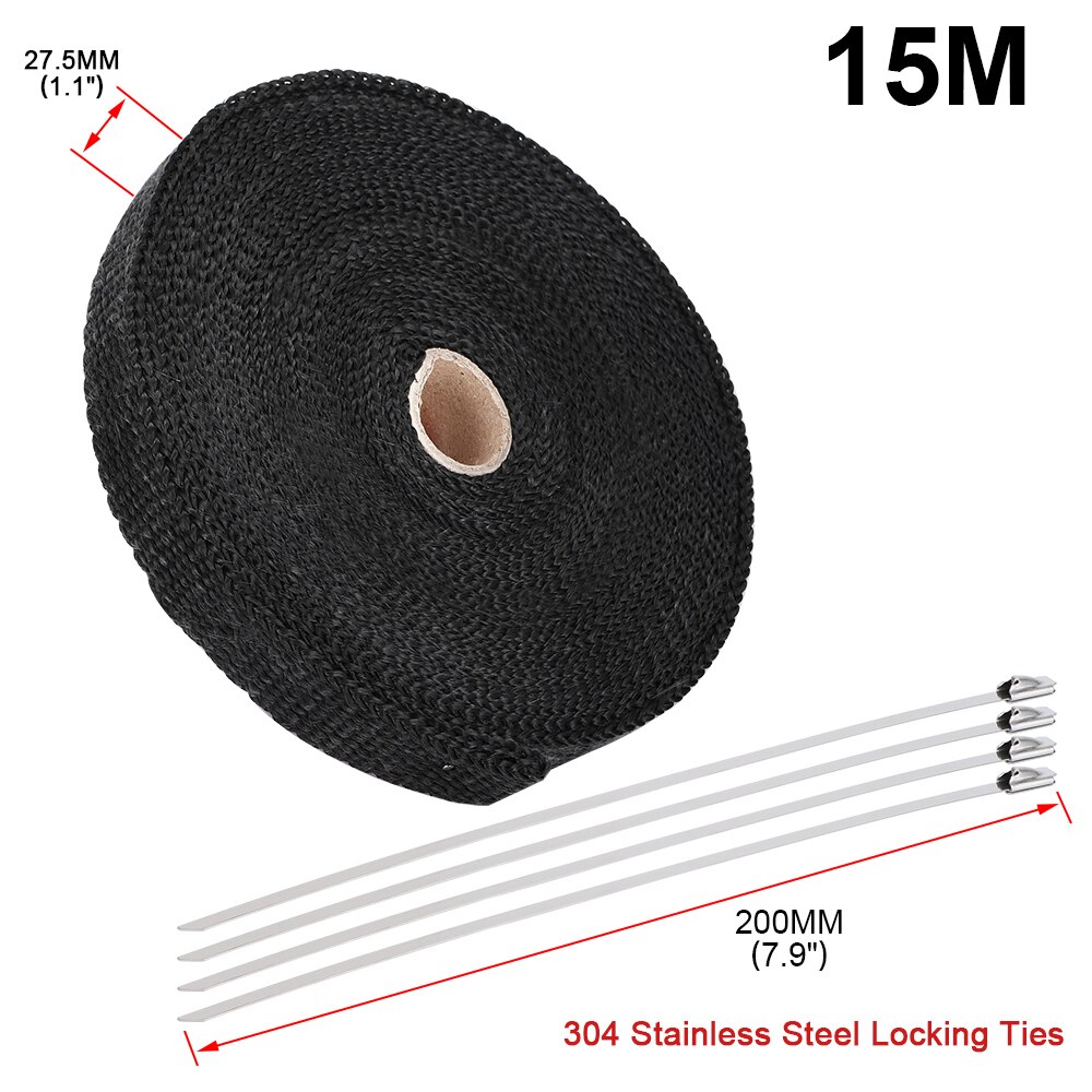 5M/10M/15M Motorfiets Uitlaat Thermische Tape Head... – Vicedeal