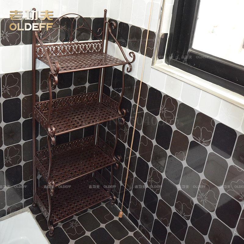Bathroom rack wrought iron multi-function small sh... – Vicedeal