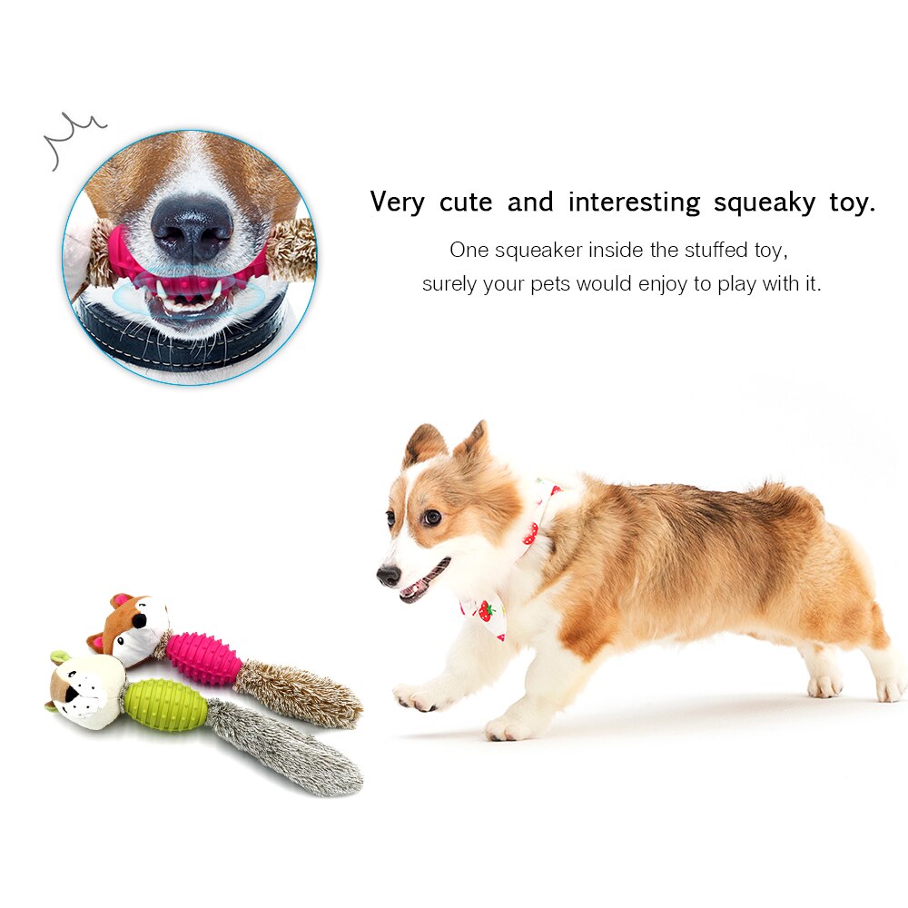 Cute Small Animal Soft Plush Toy Dog Chew Squeaky ... – Vicedeal