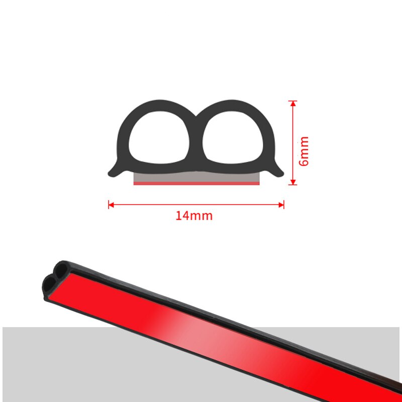 1 meter selvklæbende biltætningsliste autodør vind... – Grandado