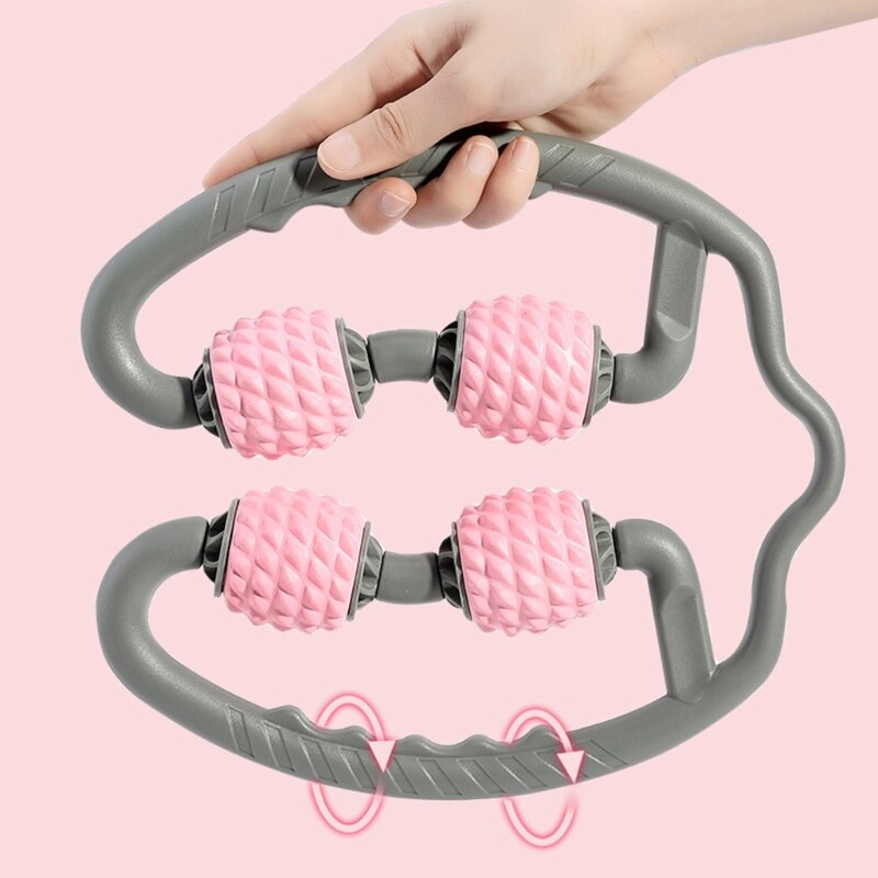 Fitness 4 Wheels Shaft Ring Leg Clamp Massager Mus... – Grandado