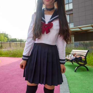 Blue College Style Japanese Student School Uniform... – Grandado