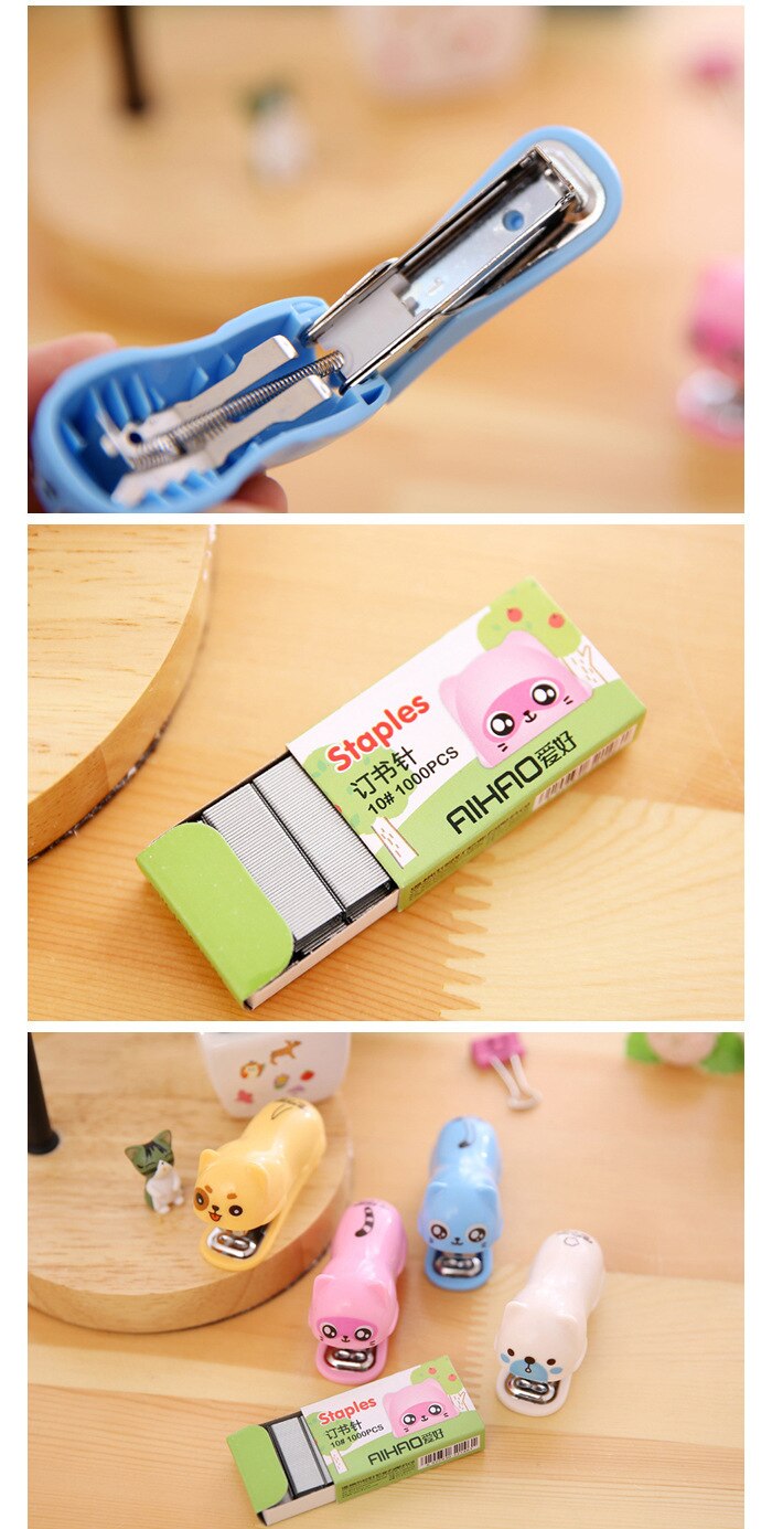 8 set/Lot Mini stapler set with 1000 pcs 10# stapl... – Grandado