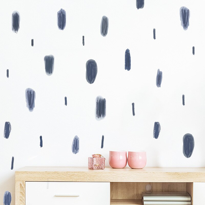 Irregular Black Red Wall Sticker Bedroom Wall Beau... – Grandado