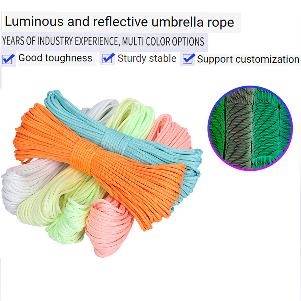 Dia 6MM 5 KN 1 Cores Luminous reflection paracord ... – Grandado