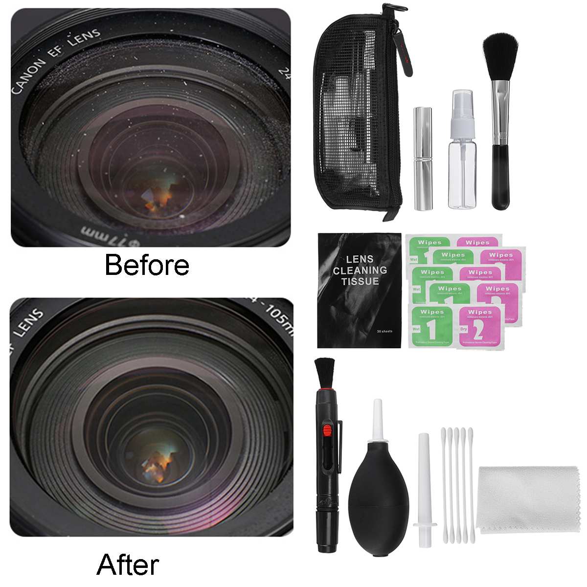 22PC DSLR Lens Camera Cleaning Kit Equipment Spray... – Vicedeal