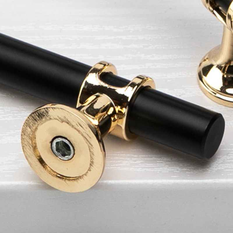 Aluminum Alloy Black Gold Door Handle Kitchen Cabi... – Grandado