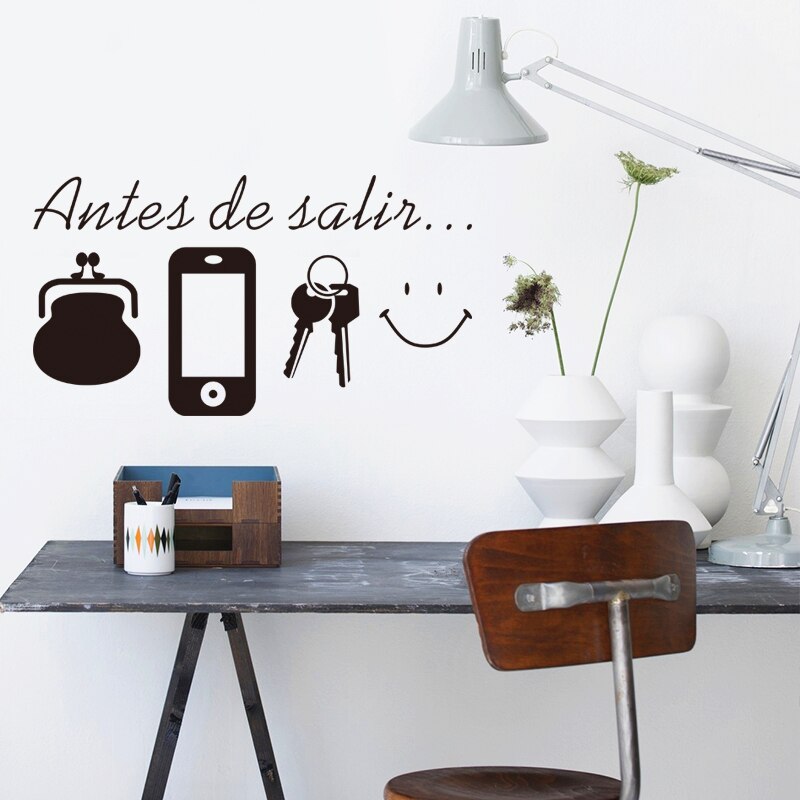 spanish daily before leaving reminder vinyl quotes... – Grandado