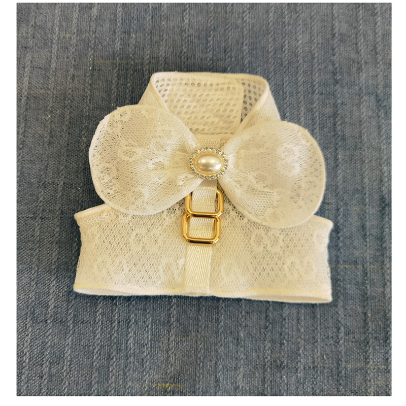Pet Puppy Wedding Dress Hollow Lace Pearl Dogs Cat... – Grandado