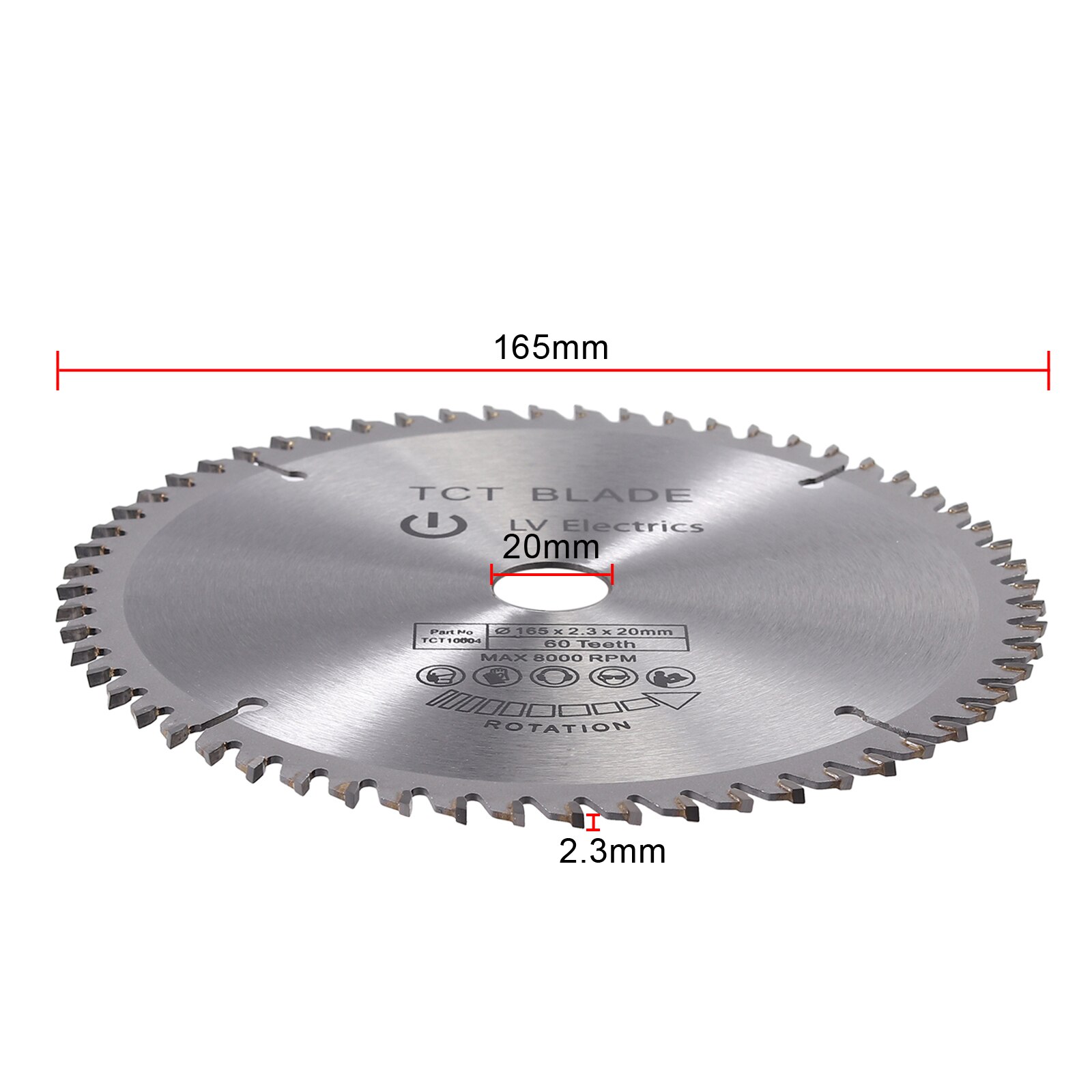 Neoteck TCT Circular Saw Blade Disc 165mm 60T 16mm... – Grandado