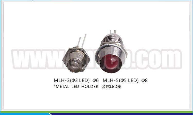 6mm diameter led houder voor 3mm led Koper Metaal ... – Vicedeal