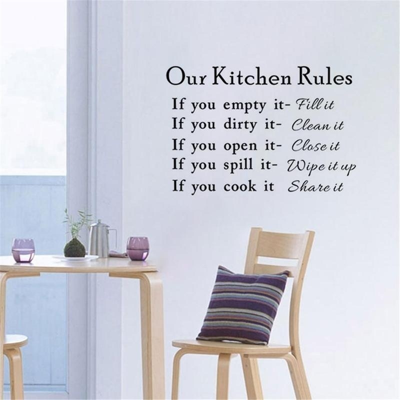 Our Kitchen Rules Cook Words Quote Wall Stickers A... – Vicedeal