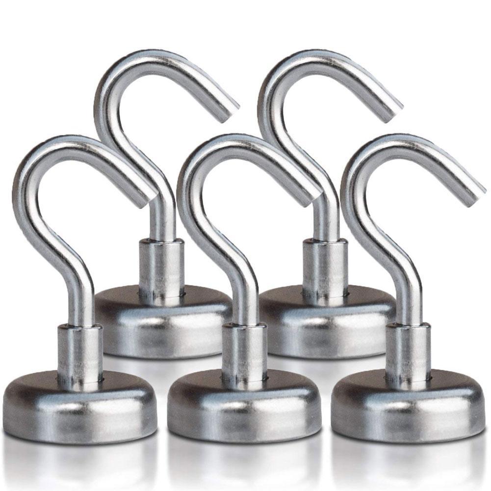 5pcs Magnetic Steel Hooks Strong Wall Door Hook Po... – Grandado