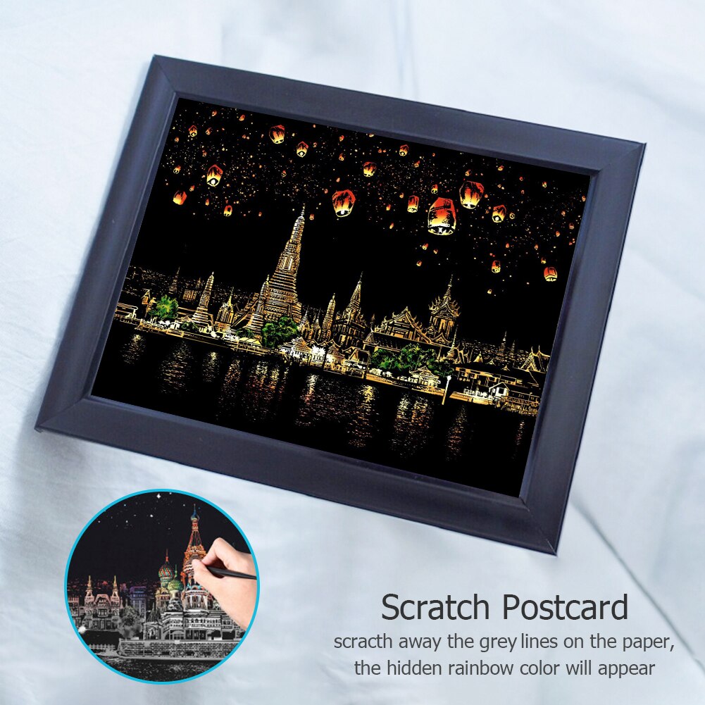 Chiangmai Night Scene Diy Scratch Schilderijen Art... – Grandado