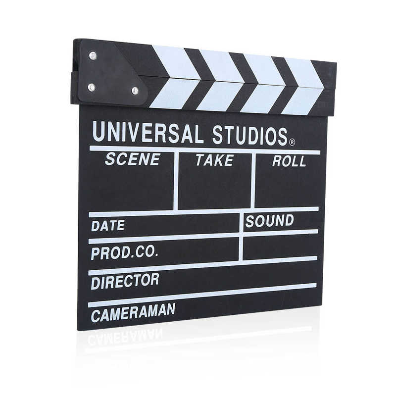 30 x 27cm Director Video Scene Clapperboard Wooden... – Vicedeal