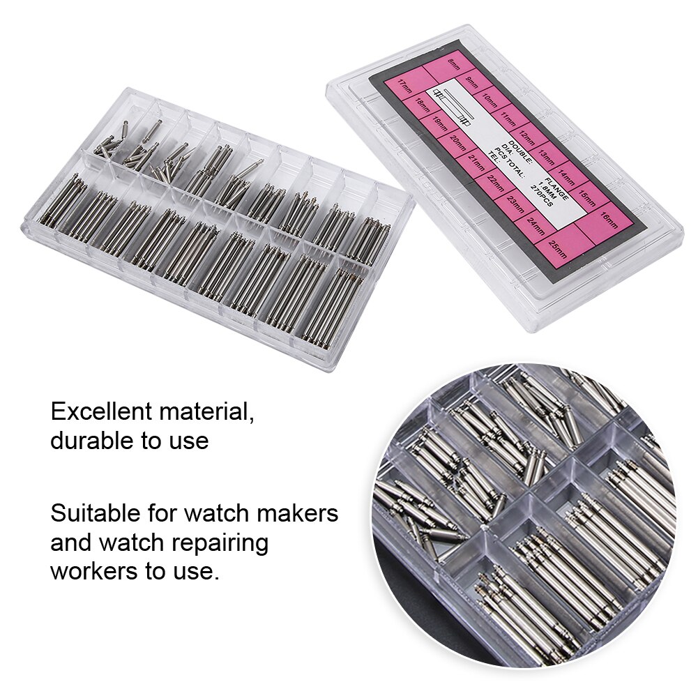 270pcs/box 8-25mm Watch Strap Link Pins Metal Watc... – Grandado