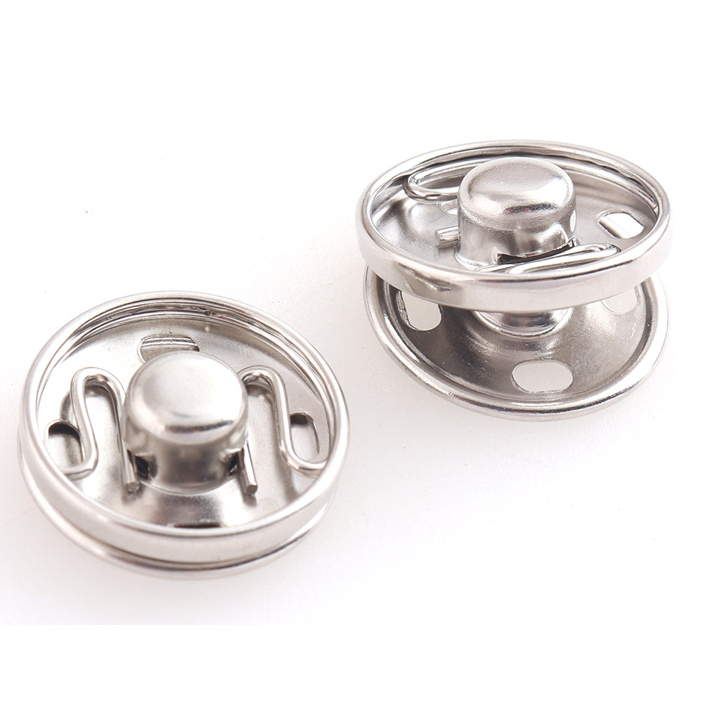 Round Sew-on Snap Button Silver Poppers Snap Faste... – Grandado