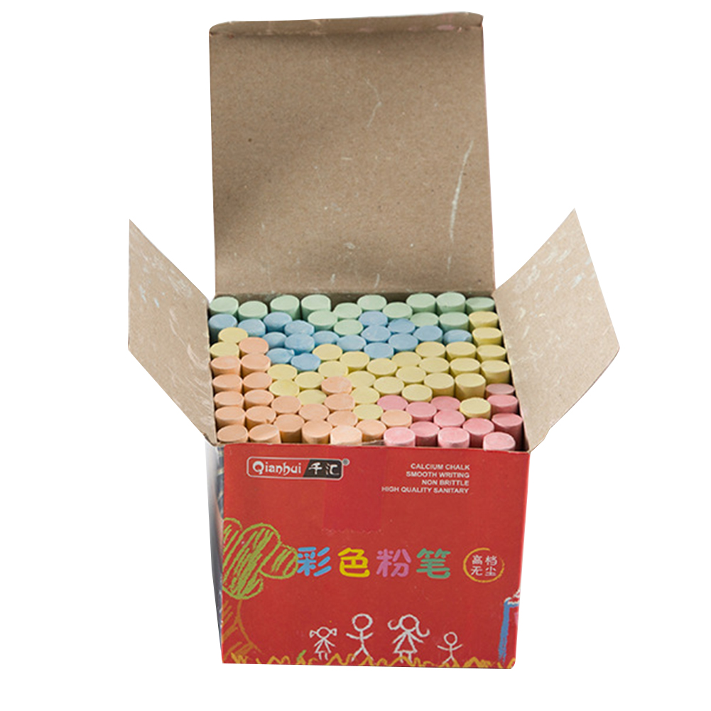 100pcs/box Dustless Chalk Kids White Colorful Offi... – Grandado