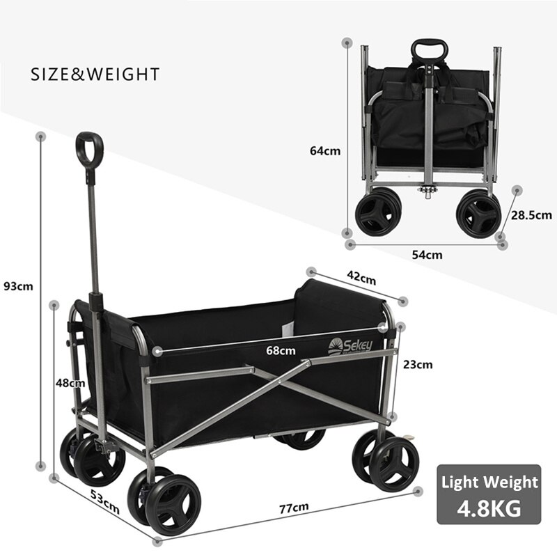 ALWAYSME Double Wheels Utlity Wagon Cart Hand Truc... – Vicedeal