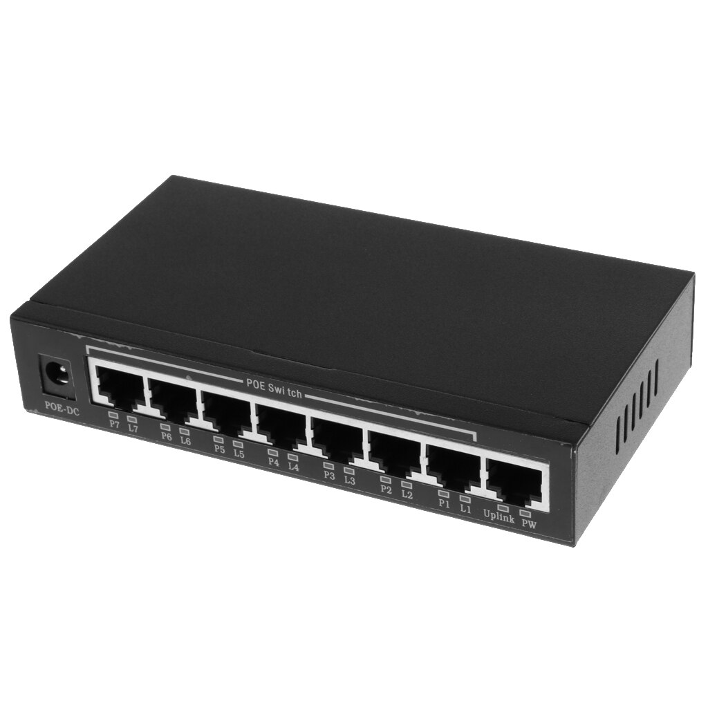 8-Port Fast Ethernet PoE Switch 7Port PoE & 1P... – Vicedeal