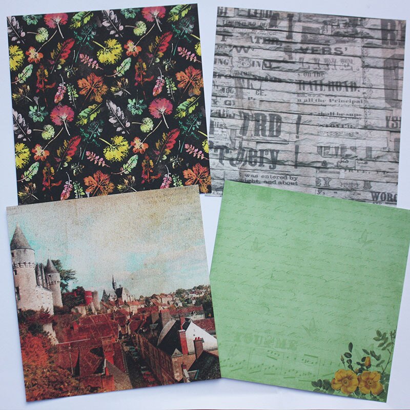 12/24 Autumn Fall Background Paper pad Scrapbookin... – Vicedeal